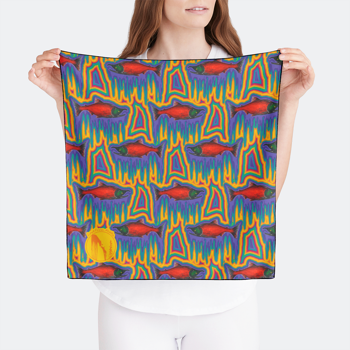 Discontinued Funky Salmon Bandana In Stock – Love from Alaska